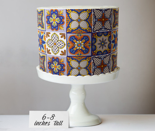 Talavera Decorative Tiles edible Cake Wrap. Ornate Mexican,Spanish cake ...