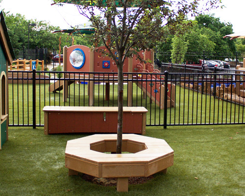 4' Composite Octagon Tree Bench | Spaces For Play