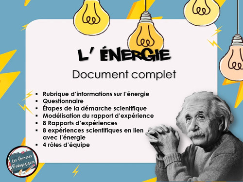L'énergie! | Les annexes pédagogi