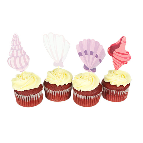 Sea Shells CupCake Topper Template - Tucker | Diy Party Decorations ...