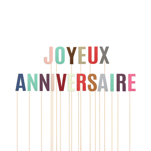 JOYEUX ANNIVERSAIRE CAKE TOPPER TEMPLATE | Diy Party Decorations | www ...