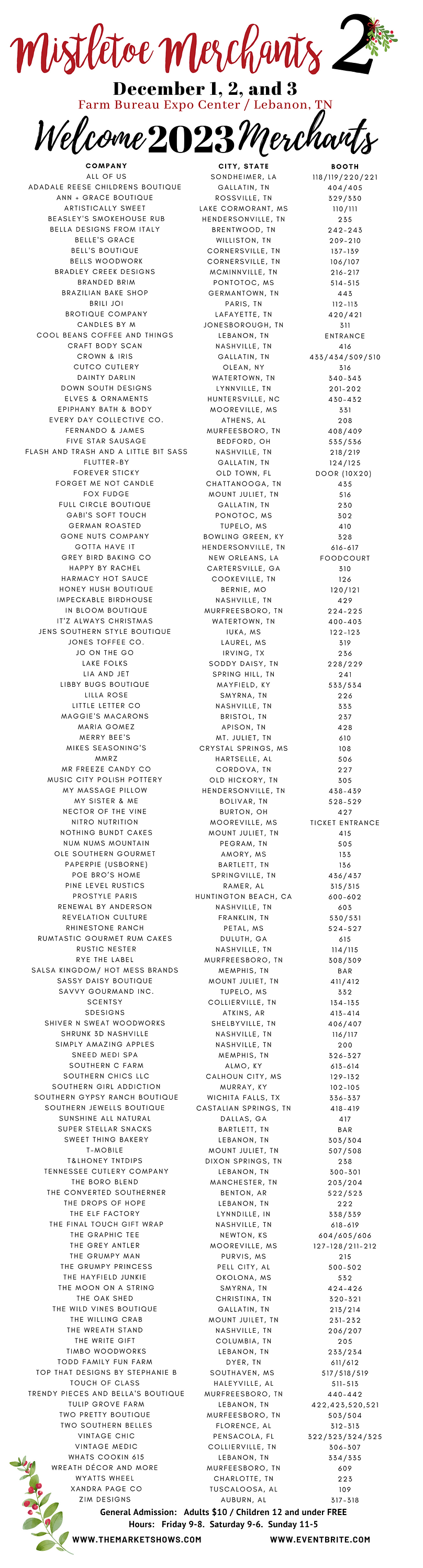 Mistletoe Merchants of Nashville, TN | Themarketshows | United States