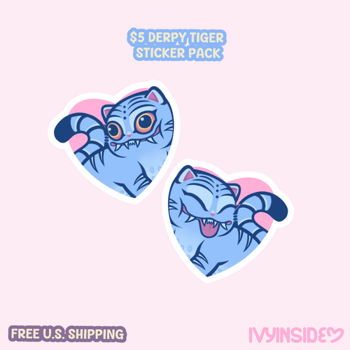PREORDER Derpy Tiger Stickers – K-Pop Demon Hunters Fan Art 1.75 ...