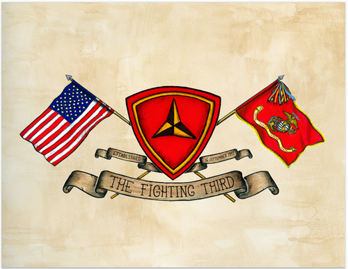 3D Marine Division Flag or 3rd Marine Division Flag | holdfastcollective