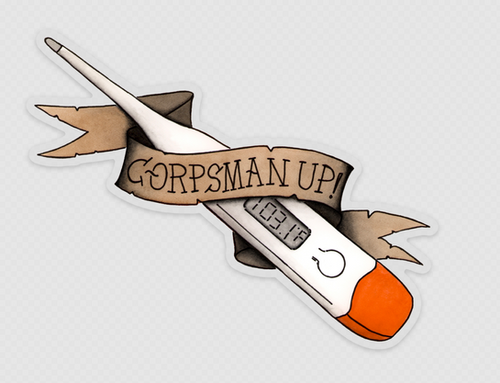 Corpsman Up Clear Sticker | holdfastcollective