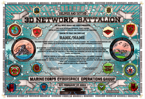 3D Network Battalion Certificate | holdfastcollective