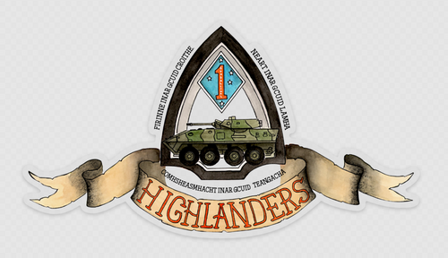 1st LAR Highlander Clear Sticker | holdfastcollective