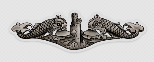 Sub Warfare Pin Clear Sticker | holdfastcollective