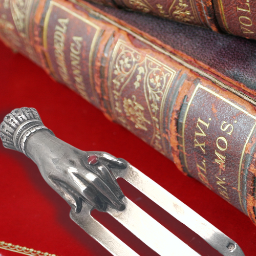 VICTORIAN – Silver & Coral Hand Bookmark | Chateau Love