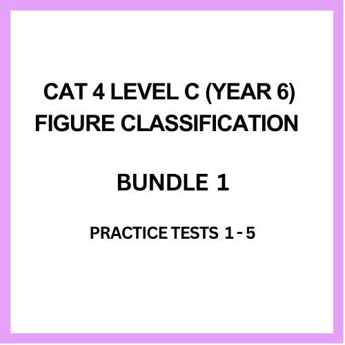 CAT 4 LEVEL C (YEAR 6) FIGURE CLASSIFICATION - BUNDLE 1 (Tests 1 - 5 ...