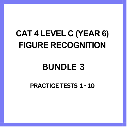 CAT 4 LEVEL C (YEAR 6) FIGURE RECOGNITION - BUNDLE 3 (Tests 1 - 10 ...