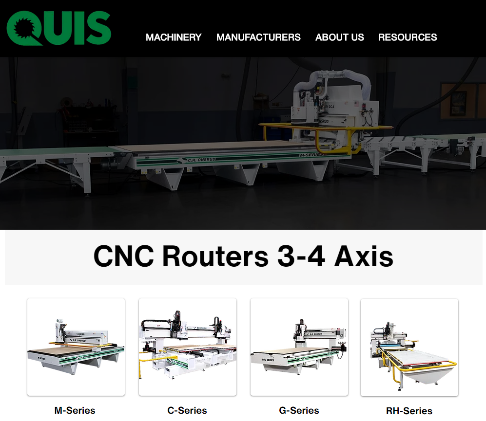 Quis Machinery - 3 & 4 Axis CNC Routers From C.R. Onsrud
