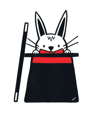 Magic Rabbit - Lino Print | illustration