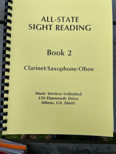 All State Sight Reading Book 2- Clarinet/Saxophone/Oboe Digital ...