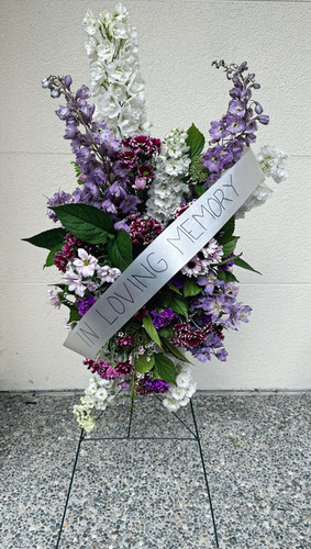 In Loving Memory Standing Spray | West Van Flower Studio