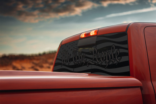 Rear Window "We The People" Matte Black Decal | Overkill Graphics Co