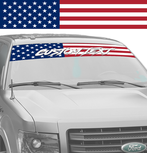 Premium Custom Text Printed Windshield Banner | Overkill Graphics Co
