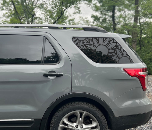 SUV Rear Cab Window Sunflower Graphics Set | Overkill Graphics Co