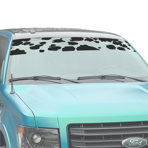 Matte Black Cow Windshield Banner Die-Cut Decal 12"x64" | Overkill ...