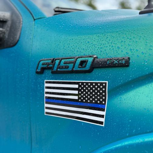 8.6" American Line Flag Vinyl Decals Set of 2 | Overkill Graphics Co