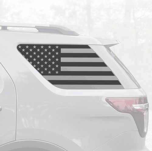 SUV Rear Cab Window American Flag Graphics Set | Overkill Graphics Co