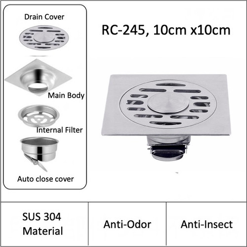 Designer Floor Trap | Stainless Steel | Prevent Insects & Odor
