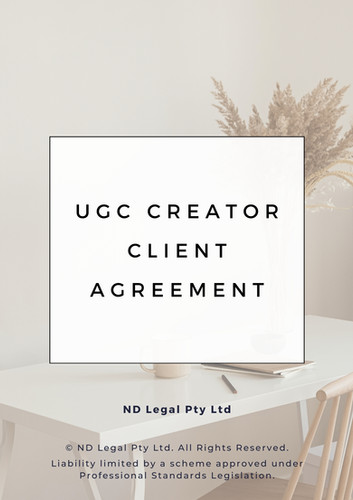 UGC Creator Client Agreement | ND Legal