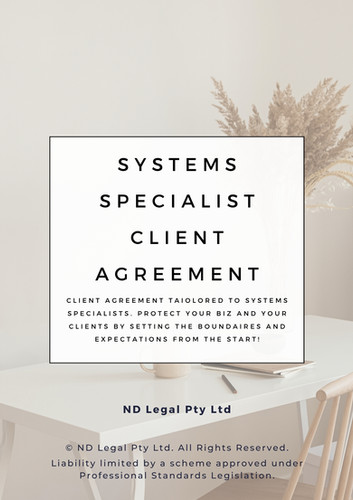 1:1 Client Agreement - System Specialist | ND Legal