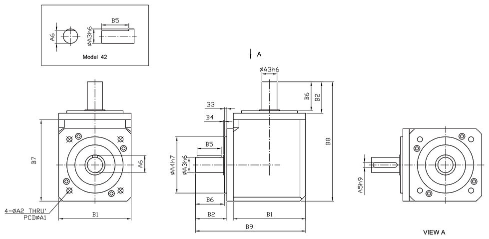 Right Angle Reducer PR-B L1 | RAS REDUCER CO., LTD.