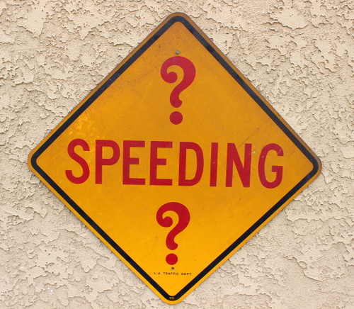 Vintage Speeding Sign | mysite-3