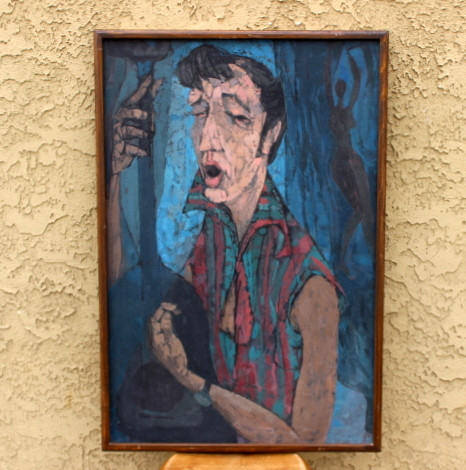 Mid Century Oil Painting of a "Minstrel" | mysite-3
