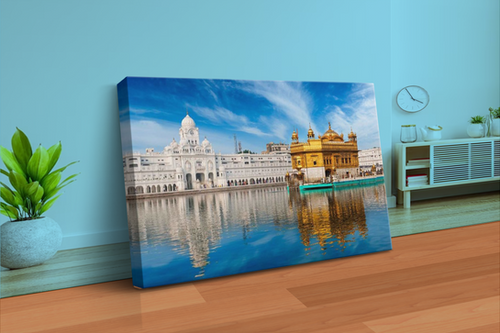 Golden Temple Canvas Wall Art - Single Panel | craziartsnz