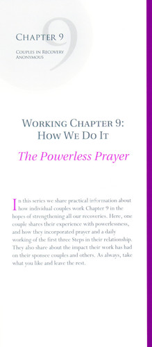 Powerless Prayer Pamphlet | ch9couplesinrecovery
