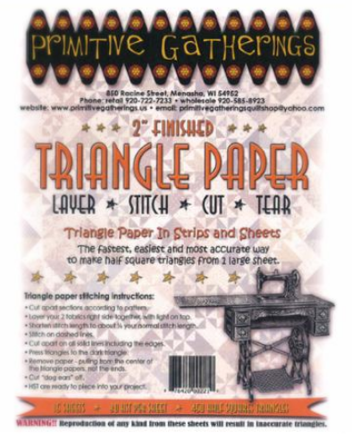 2" Half Square Triangle Paper | janpatekquilts