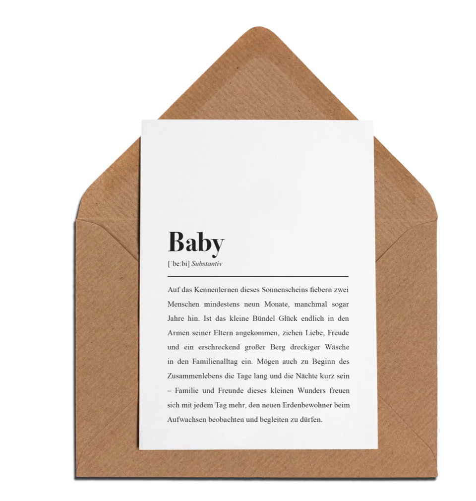 Baby Definition Grusskarte Mit Umschlag Decorare baby-definition-grusskarte-mit-umschlag-decorare