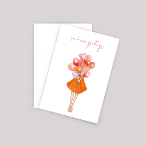 Glückwunschkarte "Send nice greetings" | cards and more ...