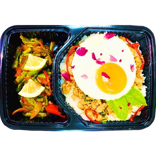 Asian Bento Meal B - Thai Basil Chicken w Sambal Long Bean | Old Chang ...