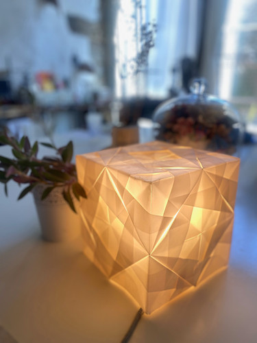 Lampe Cube - Origami Modulaire en Calque | Latéo