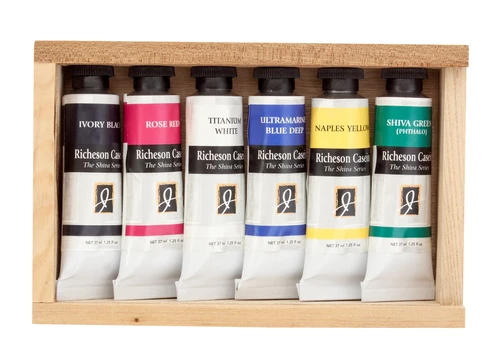 Richeson Casein Sets - Wooden Box Set/6 | Art Party Unlimited