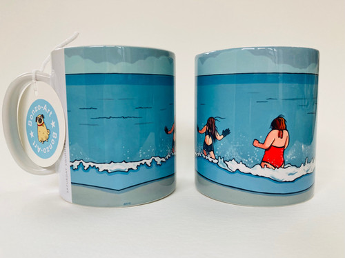 Saturday Swimmers ceramic mug | bonzo-art