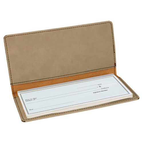 Personalized Leather Checkbook Cover | Markit Engraving
