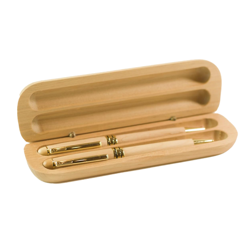 Custom Pen & Pencil Double Wood Gift Set | Markit Engraving