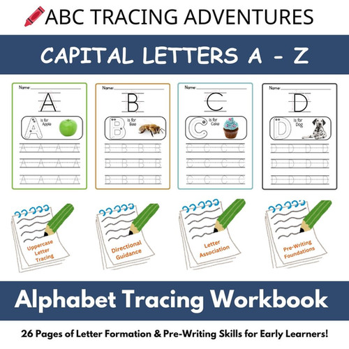 Real-World Alphabet Tracing Pack – Upper & Lowercase Letter Practice ...