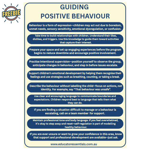 Guiding Positive Behaviour | EYLF & MTOP Aligned | NQS Behaviour ...