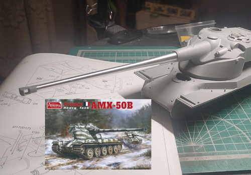 Model Gun MG-3649 Французская 120-мм пушка SA46 для AMX-50B (Amusing ...