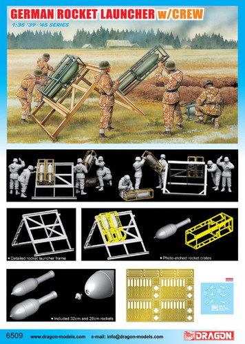 Dragon 1:35 6509 Немецкая ракетная установка с расчетом | modelismus