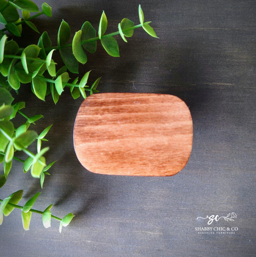 Wooden Rounded Rectangle Door Knob - Medium | Shabby Chic & Co
