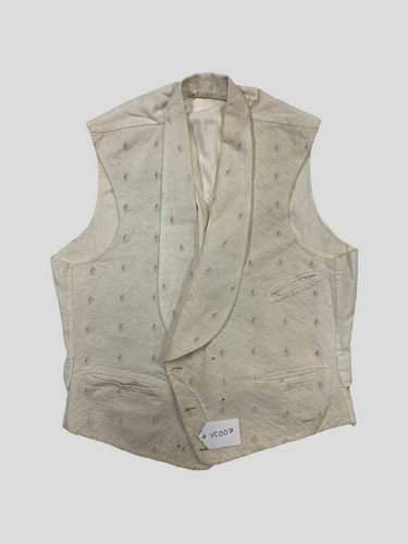 Low Shawl Collar Cotton Marseilles Waistcoat | TMT Museum