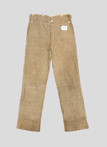 Mule Ear Cotton Gingham Trousers | TMT Museum