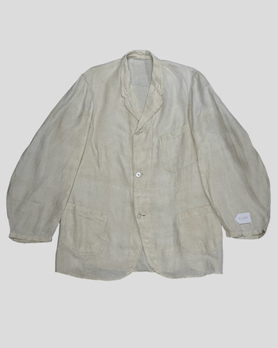Linen Sack Coat w/ MOP Buttons | TMT Museum